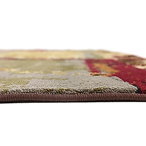 Unique Loom Barista Collection Area Rug - Catuai (5' 1" x 8' Rectangle, Multi/ Brown)