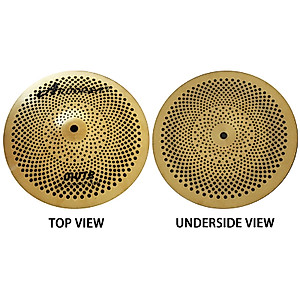 Arborea Low Volume Crash Cymbal 16 Inches Practice Silent Cymbal Golden Quiet Crash Drum Cymbal For Drum Set