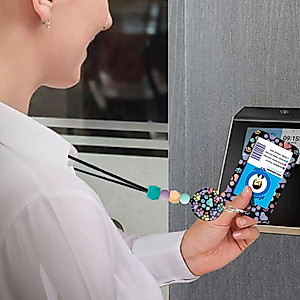 Dog Cat Paw Lanyards for Id Badges and Keys, Cute ID Badge Holder with Lanyard, Silicone Beaded Breakaway Lanyard for Women Teacher Nurse, ID Card Holder Name Badge, Lanyard Keychain