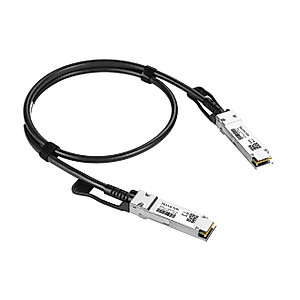 TRANSUTON 40G QSFP+ DAC Passive Cable - 40GBASE-CR4 Passive Direct Attach Copper Twinax QSFP+ Cable for Juniper Switch, 40Gb/s QSFP to QSFP - Fiber Optic InfiniBand Cable, 0.5-Meter(1.64ft)