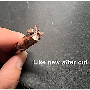 sisona 1/2" Square Nose Carbide End Mill Bits - 4 Flutes，1/2" Diamter，3'' Overall Length - Sharpness，Durable，Smooth Cutting