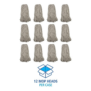 Boardwalk BWK232C 32 oz. Cotton Fiber Premium Standard Head - White (12/Carton)