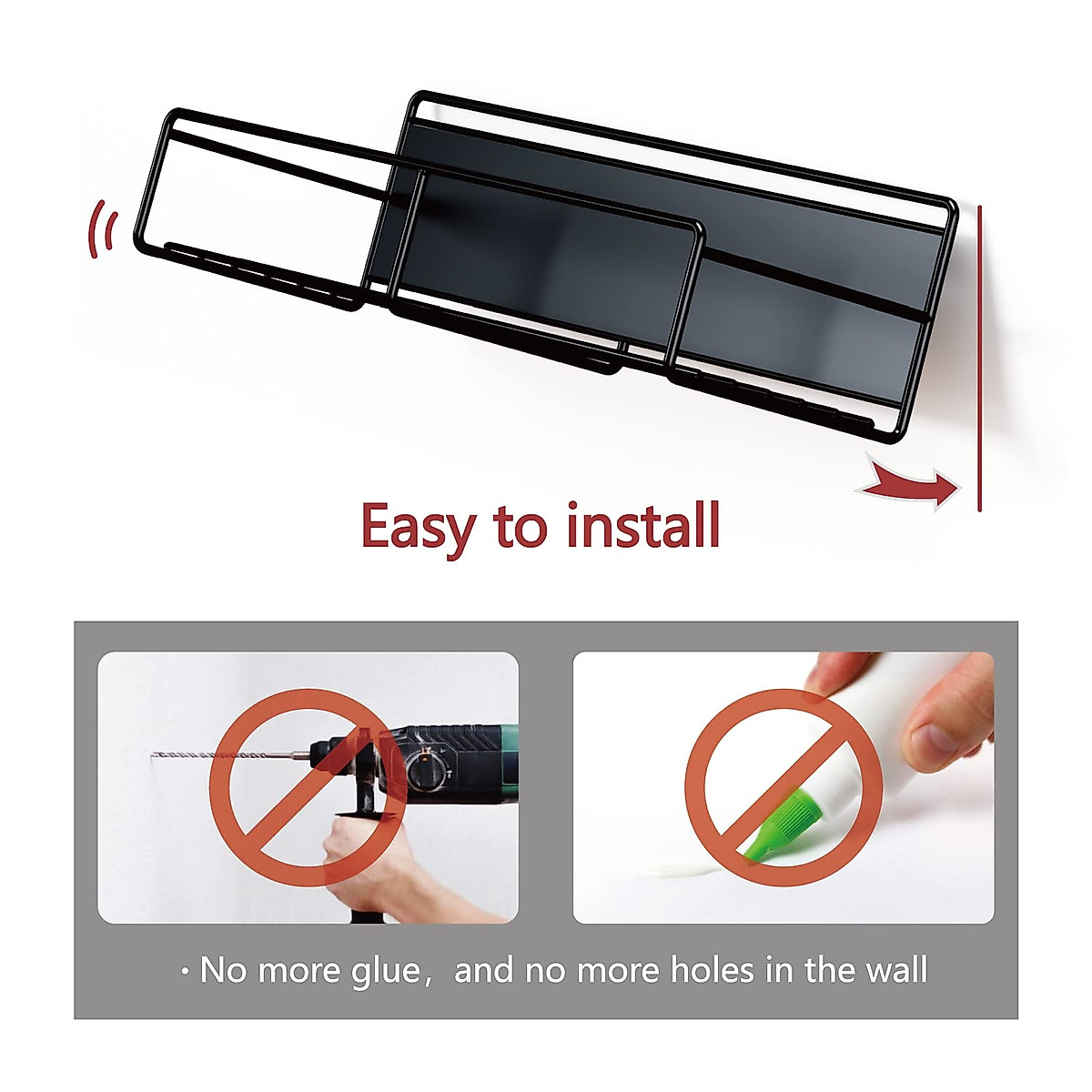 ITCFBSCW 4 Pack Magnetic Shelf For Refrigerator, Magnetic Fridge Shelf, Magnetic Shelf, Spice Rack Organizer For Cabinet, Magnet Spice Rack For Refrigerator