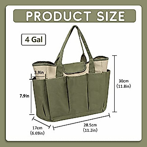 Art Supply Storage Organizer, Craft Organizers and Storage Tote Bag with Pockets Art Caddy Oxford Fabric Craft Storage Containers for Teacher, Students, Artist, Traveler Green