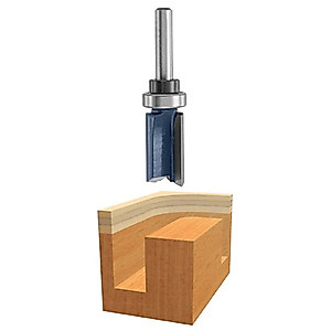 BOSCH 85681M 5/8 In. x 1 In. Carbide Tipped 2-Flute Top Bearing Straight Trim Bit