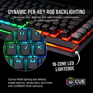 Corsair K95 RGB Platinum XT Mechanical Wired Gaming Keyboard, Backlit RGB LED, Cherry MX RGB Blue, Black