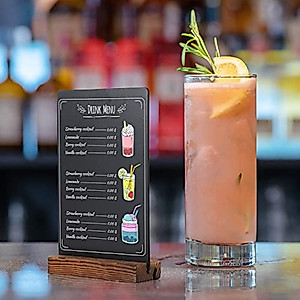 NEWNEWSHOW 3Pack 5.1x7.9 in Chalkboard Sign Double Sided with Wood Base Chalkboard Signs Erasable Message Board Sign with Wood Base for Shop Wedding Kitchen Home Party Decoration