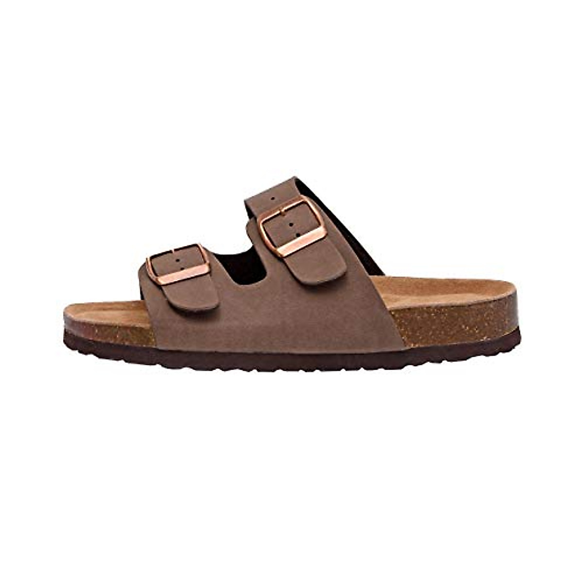 CUSHIONAIRE Women's, Lane Slide Sandals Brown 6.5 M