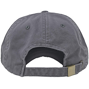 Funky Junque Distressed Baseball Cap Vintage Dad Hat - American Flag (Dark Grey)