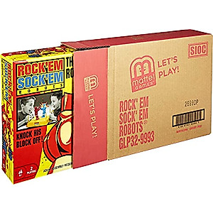 Mattel Games Rock 'Em Sock 'Em Robots Kids Game, Fighting Robots with Red Rocker & Blue Bomber, Knock His Block Off (Amazon Exclusive)