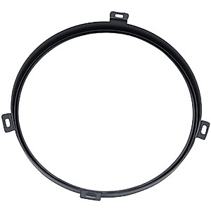 D-auto Black 7 Headlight Mounting Bracket Ring Headlamp Bezel Compatible with Jeep Wrangler JK 2007-2017 --Pair