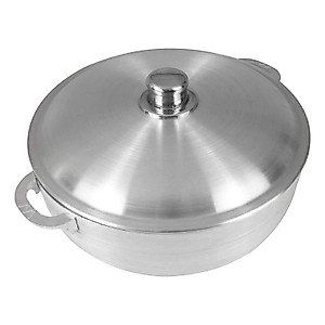 Cajun 9.2-Quart Aluminum Dutch Oven Pot with Lid - Oven-Safe Round Caldero - Nickel-Free Soup Pot