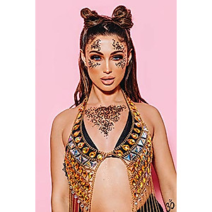 Hemway Fuchsia Pink Rose Gold Mix Glitter Chunky Multi Purpose Dust Powder Arts & Crafts Decorations Costumes Makeup Cosmetic Face Eye Body Nails Skin Hair Festival 10g