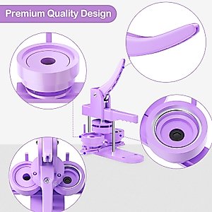 NantFun Button Maker Machine Multiple Sizes, 1''+1.25''+2.25'' Pin Button Press Machine, 330PCS Button Making Supplies with Badge Buttons, Bottle Openers, Fridge Stickers Keychains