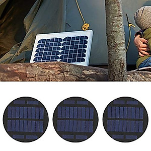 Solar Panel, 3Pcs Round Solar Panel Module, Upgraded Portable Solar Panel, Cell Power Module, Polysilicon DIY Industrial Supplies