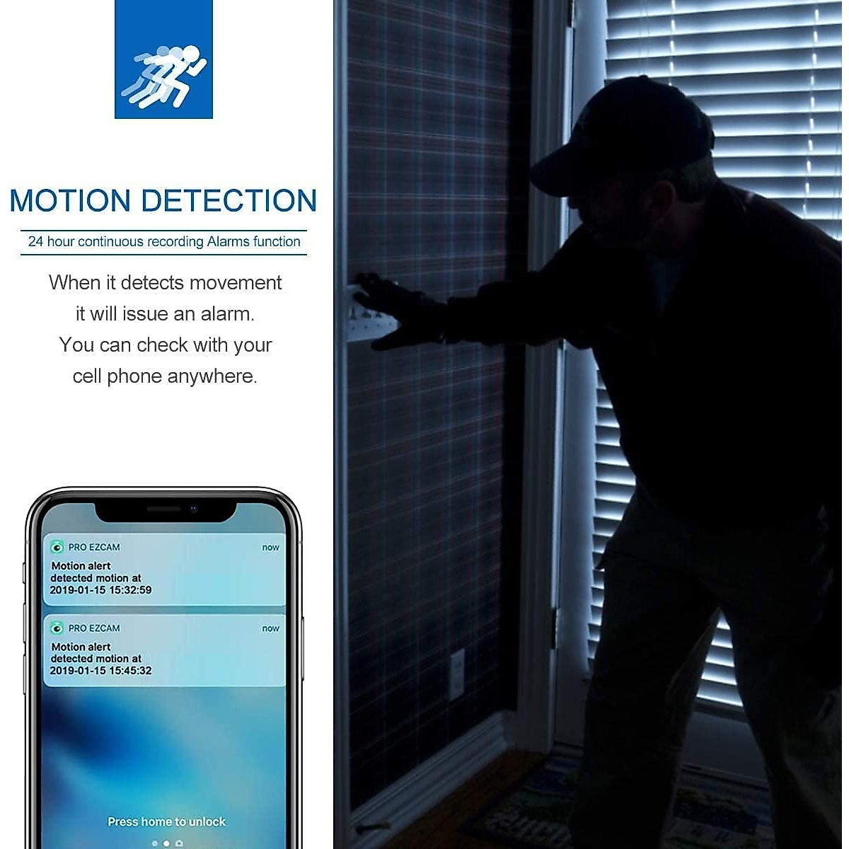 Spy Camera Hidden Camera Detector- HD1080P WiFi Camera for Home Office Security Surveillance Camera with Motion Detection Night Vision