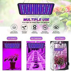 SERWING Grow Light for Indoor Plants 200W LED Plant Growing Lamp for Indoor Cultivation, Greenhouse, Grow Tent, Hydroponics (Full Spectrum)