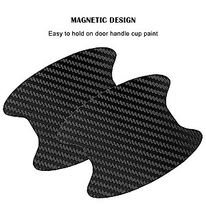 kingsea 4PCS Car Door Handle Scratch Protector,TPU 3D Carbon Fiber Texture Car Door Handle Paint Scratch Protector Sticker Universal (Style 7)