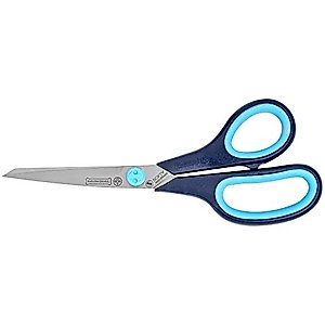 Mundial Cushion Soft Dressmaker Shears 8"-serrated Bottom Blade…Blue Handle
