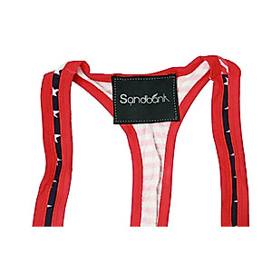 sandbank Men American Flag Wrestling Singlet Jockstrap Bodysuit Active Underwear (XL,Golden Leopard)