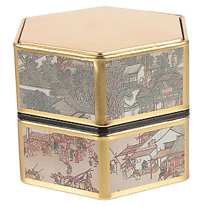 DOITOOL 3pcs Metal Cookie Tin Biscuit Barrel Small Kitchen Canisters Tea Storage Containers Food Canister Storage Tea Tin Canister Sugar Jar Food Container Cookie Jar Seal Food Jar Pp