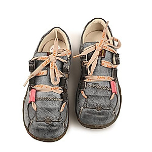 TMA EYES Women's Patchwork Leather Walking Sandal Shoes