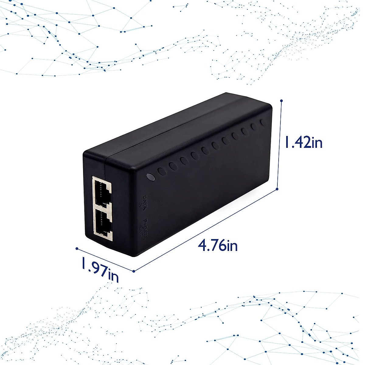 Gigabit PoE+ Injector Adapter - 30W 48V Power Over Ethernet Plus - 10/100/1000Mbps IEEE 802.3af/at Compliant - Up to 100 M (328 ft) Range, by ThePoEstore