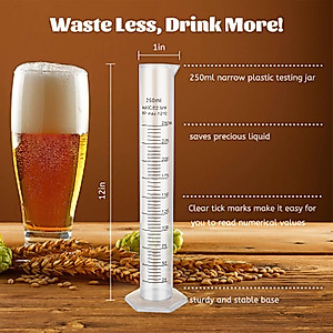 AOZ LIbei Hydrometer Mead Wine Beer Brewing Ale Making Kombucha Kit,Alcohol Tester Accessories Moonshine Still Kit Complete for Home Test Equipment-Specific Gravity Abv Tester