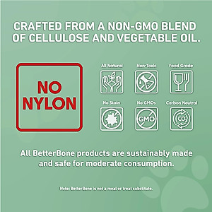 BetterBone - All-Natural, Nylon-Free Dog Chew Toys - Medium Density - Ideal for Moderate to Strong Chewers - Non-Toxic, Promotes Dental Health, Splinter-Resistant, Sustainably Made