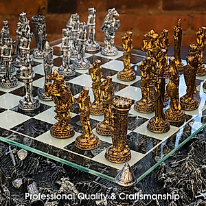 Renaissance Knight Chess Recreational Classic Strategy Game Set, 2 players