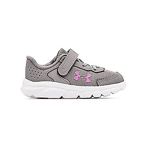 Under Armour Girls' Infant Assert 9 Alternate Closure, Gray Wolf (100)/Pacific Purple, 5K M US