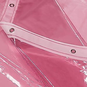 Shower Curtain Liner - Premium Clear Pink PEVA Shower Liner with 3 Magnets and Metal Grommets, Waterproof Lightweight Plastic Standard Size Shower Curtains for Bathroom - Translucent Pink