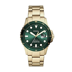 Fossil Men's FB-01 Quartz Stainless Steel Three-Hand Watch, Color: Gold (Model: FS5658)