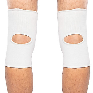 StrictlyStability White Volleyball Best Protective Shock Absorbing Soft Cushion Knee Pads for Girls or Boys (Junior, White)