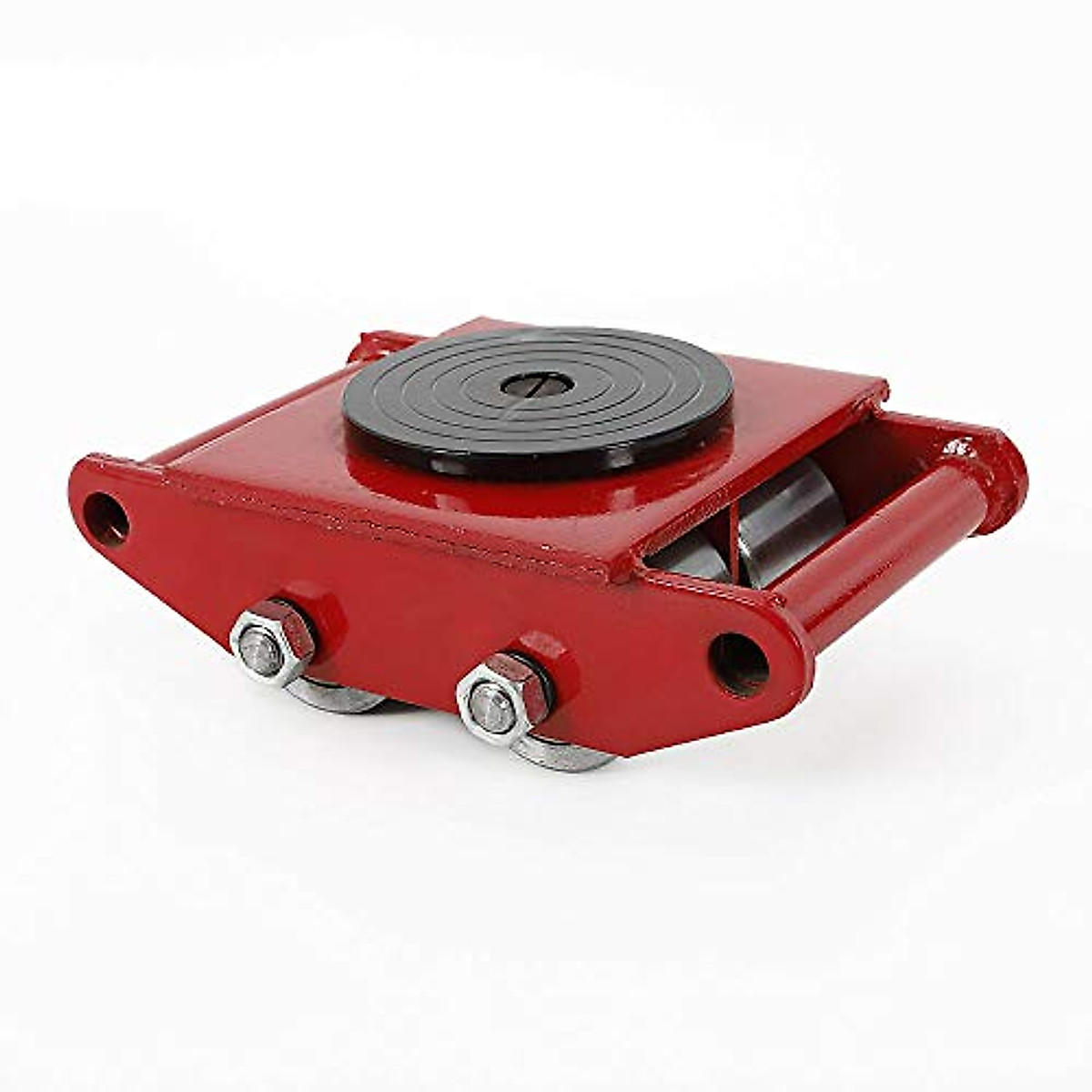 Machinery Mover Dolly Skate Roller Industrial Machine with Steel Rollers Cap 360 Degree Rotation (6T 13200LBS, Red, Steel Rollers)