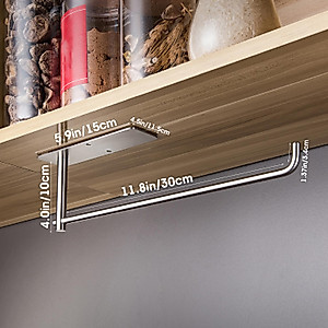 SUNTECH Paper Towel Holder Under Kitchen Cabinet - Self Adhesive Towel Paper Holder Stick on Wall, SUS304 Stainless Steel