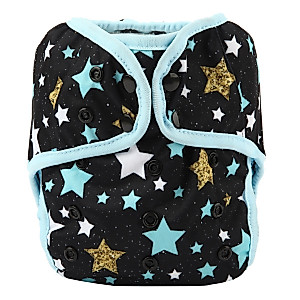 Sigzagor Baby Cloth Diaper Cover Nappy One Size 8lbs to 36lbs for Boys (Stars)