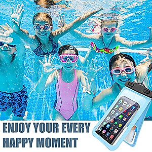 Yexiya 4 Double Space Waterproof Phone Pouch IPX8 Waterproof Phone Case Phone Water Protector Pouch Compatible with iPhone 14/13/12/11 Pro Max/Pro/8 Plus, Galaxy S22/S21/S20/S10/Note 20/10/9 Up to 7''