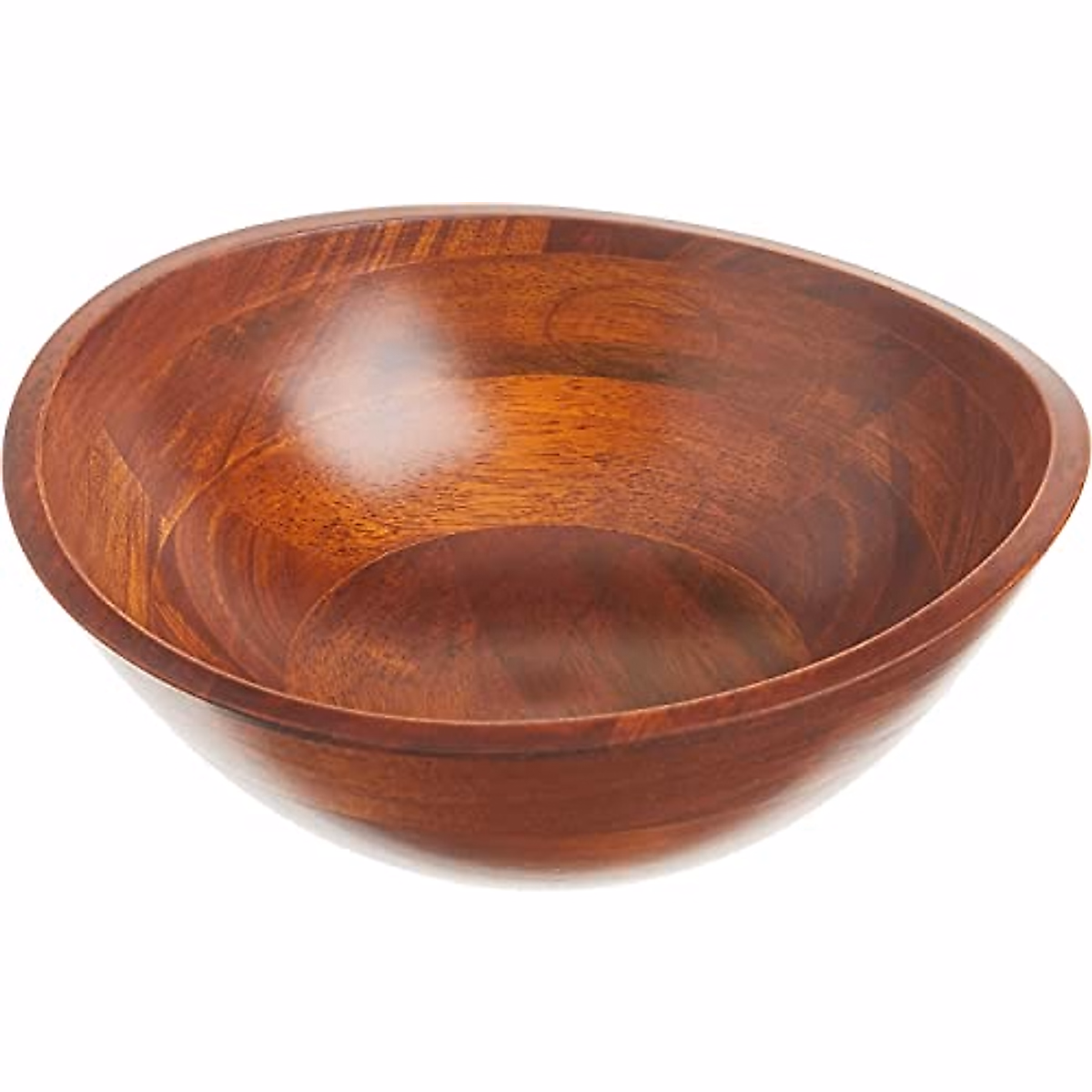 Lipper International Cherry Finished Wavy Rim Beechwood Serving Bowl for Fruits or Salads, Matte, Small, 7.5" x 7.25" x 3", Single Bowl, 30.43Fl oz