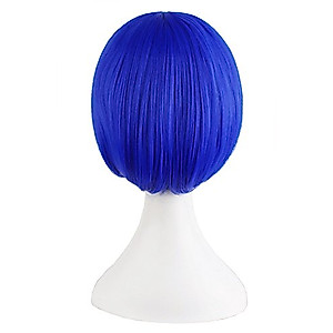 MapofBeauty Women Short Straight Cosplay Party BOB Wig (Navy Blue)