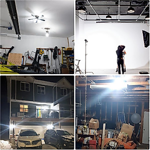 NS 2 Pack 600W Equivalent 7530 Lumen A19 60W LED Corn Light Bulbs E26 Medium Base 6500K Cool White for Home Garden Lighting Garage Backyard Office Household