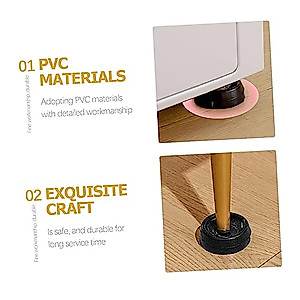 BESTonZON 8pcs Washing Machine Cushion Adjustable Base Cushions for Chairs Mattress Base Furniture Feet Pads Rose Vibrations Small Furniture Pads Pvc Black Washing Machine Mat Bed Risers