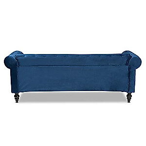 Baxton Studio Sofas, Navy Blue/Black