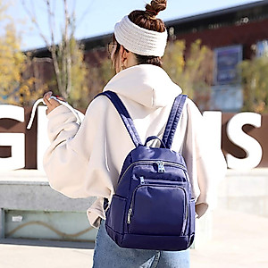 Collsants Women Backpack Purse Small Nylon Daypack for Girls Casual Lightweiht Travel Backpack School Bag (black)