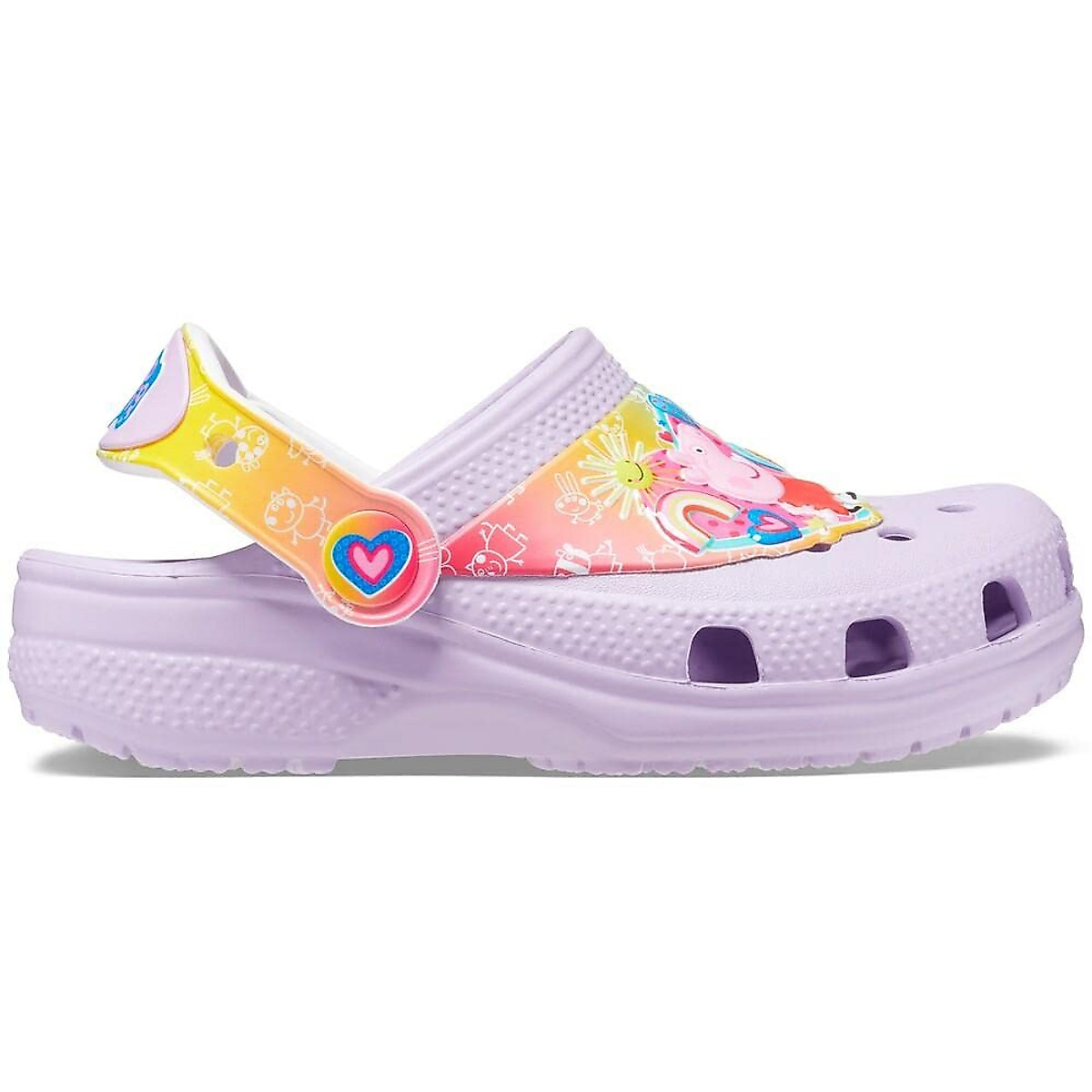 Crocs Unisex-Child Classic Peppa Pig Clogs | Toddler Shoes, Lavender, 6 Toddler