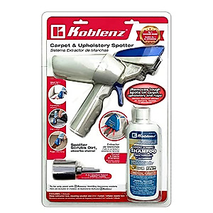 Koblenz 45-0996-00-7 Carpet-Upholstery Cleaner Kit, Fits All 1 1/4 in Wet-Dry Vacuums, White+Clear View Extractor Shield