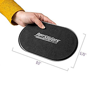 Super Sliders 5 3/4" x 9 1/2" Oval Reusable Furniture Sliders for Carpet - Effortless Moving and Surface Protection, Brown (4 Pack)