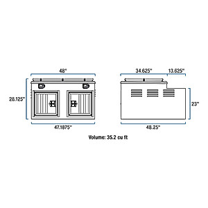 UWS DB-4848N 48" Northern 2-Door Deep Dog Box with Divider