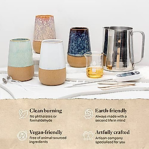 Paddywax Candles Kin Collection, Naturally Scented Candle, 10 Ounces, Jasmine + Bamboo