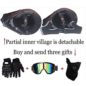 Offroad Helmet Adult Youth Kids Motocross Gear Combo Mask Goggles Gloves,Traveler's ATV Motorcycle Helmet SUV Dirt Bike Mountain Bike Helmet Off-Road Helmet DOT Approved